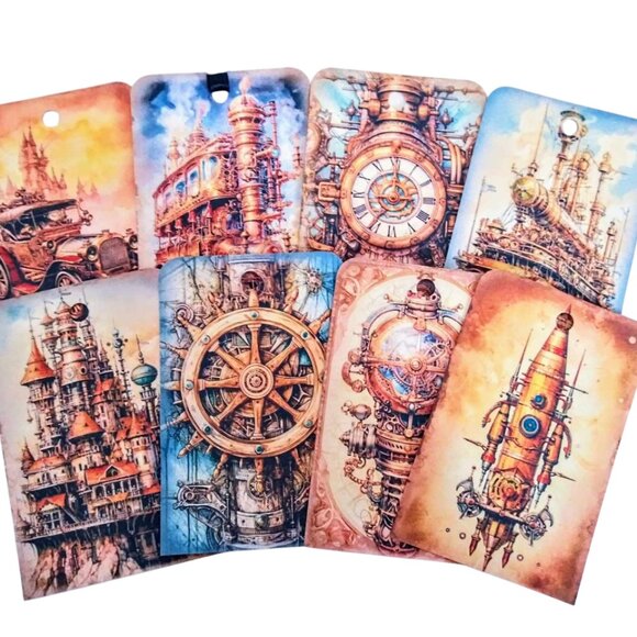 Hand Crafted | Party Supplies | 6 Pc Set Jumbo Size Vibrant Steampunk ...